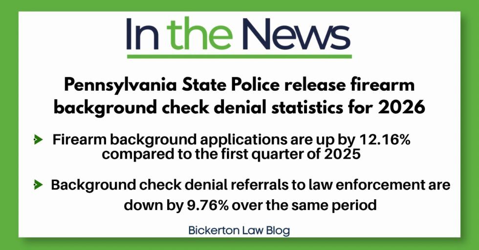 Pa State Police release statistics on Q1 2026 firearm background check ...